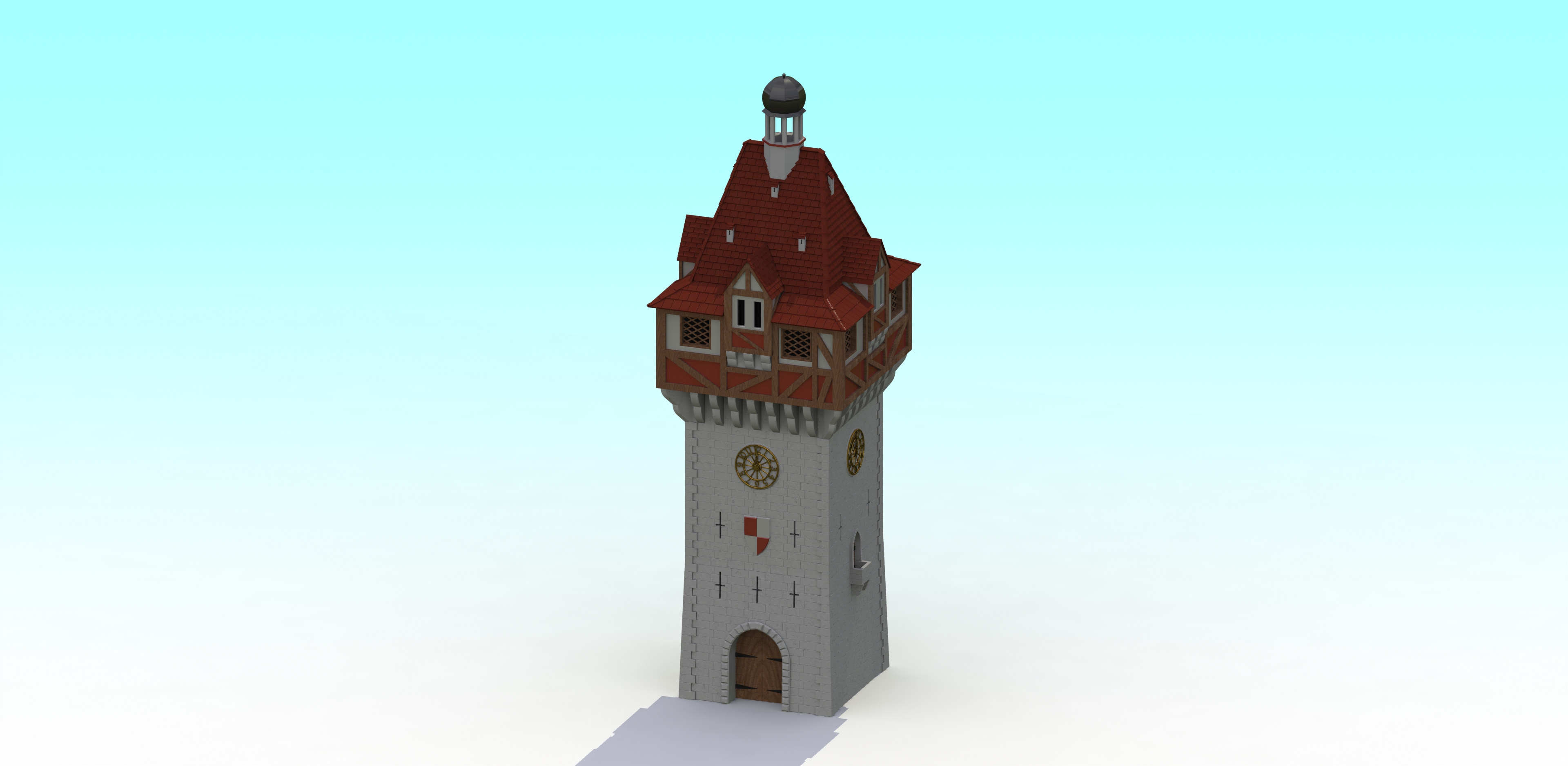 Age of empires II: Central european Fortified tower lamp by Gerard ...