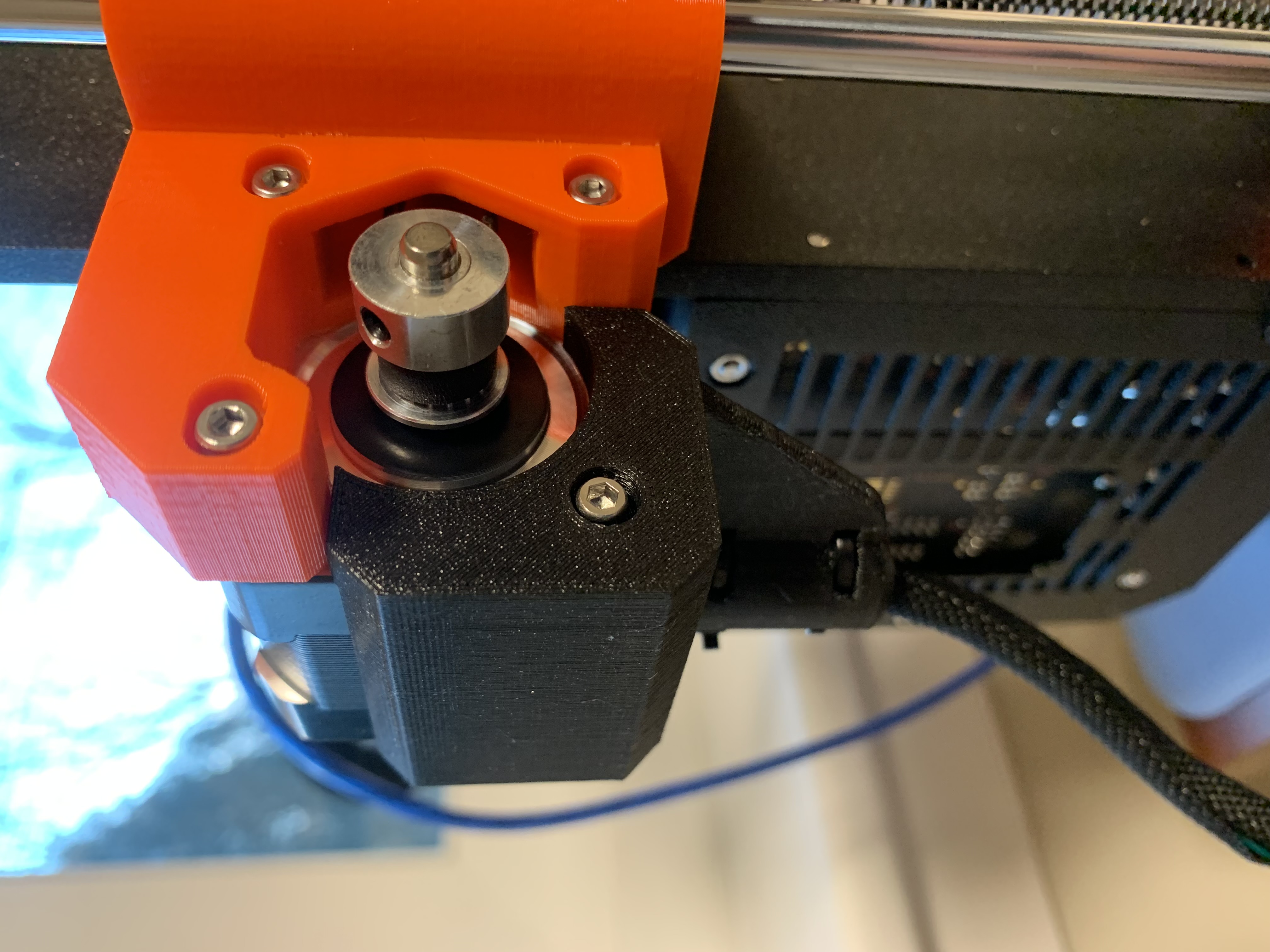 Prusa MK3/MK3S X Motor Cable Protection. Print in place. by Kornnugget ...