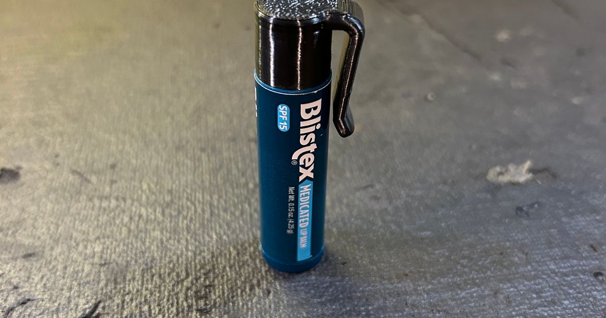 Chapstick Pocket Clip by AceB | Download free STL model | Printables.com