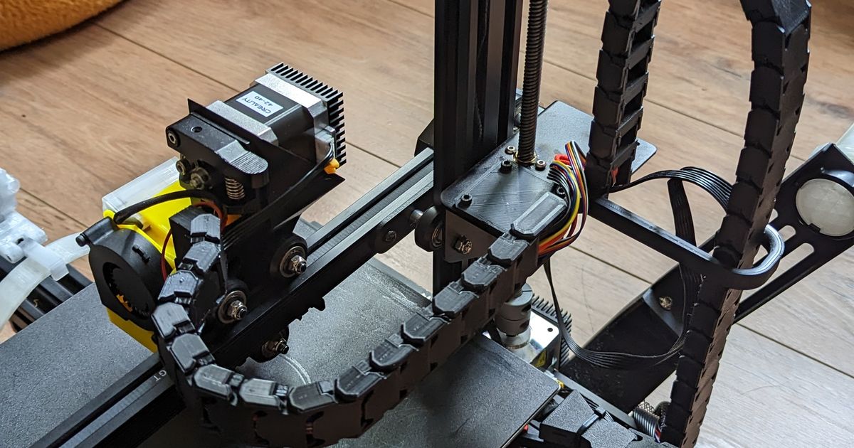 Ender 3 v2 Neo Cable Chain and Direct Drive extruder mount by ...