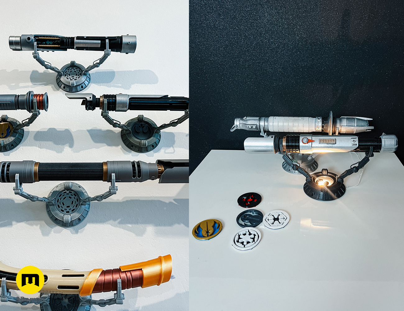 Star Wars Lightsaber Holder and wall mount by 3Demon | Download free ...