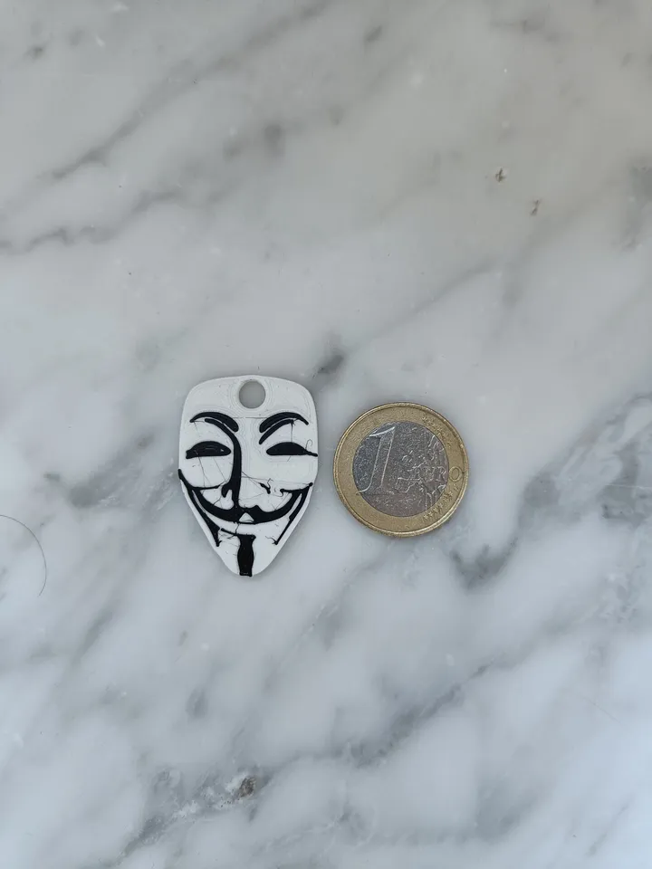 Guy Fawkes Mask Keychain by SpaceZero | Download free STL model ...