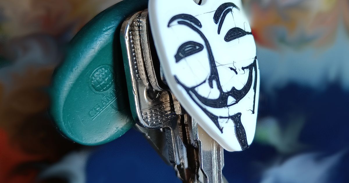 Guy Fawkes Mask Keychain by SpaceZero | Download free STL model ...