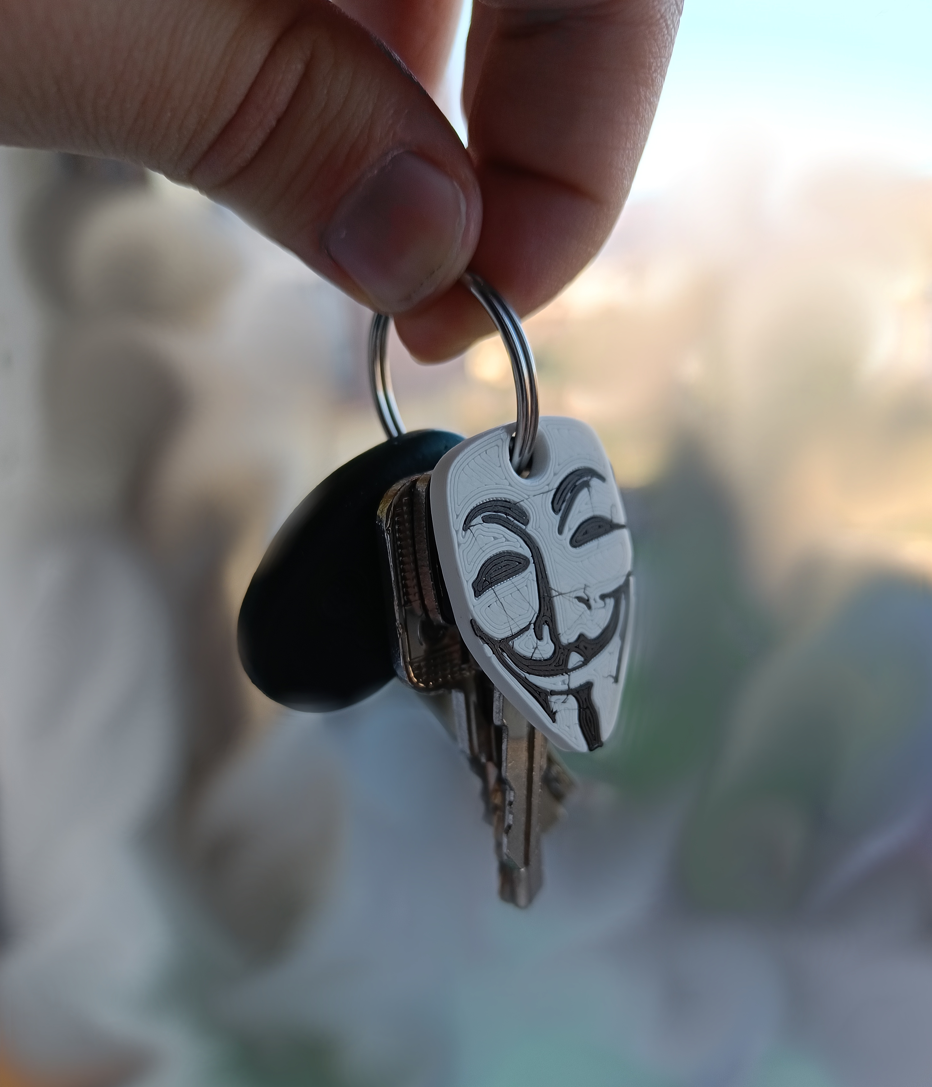 Guy Fawkes Mask Keychain by SpaceZero | Download free STL model ...