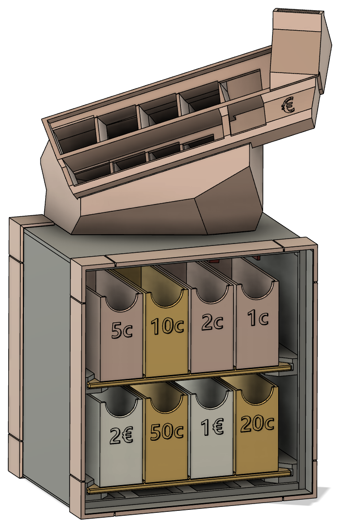 MINI - EURO Coin Sorting Vault by vmLOGIC | Download free STL model ...
