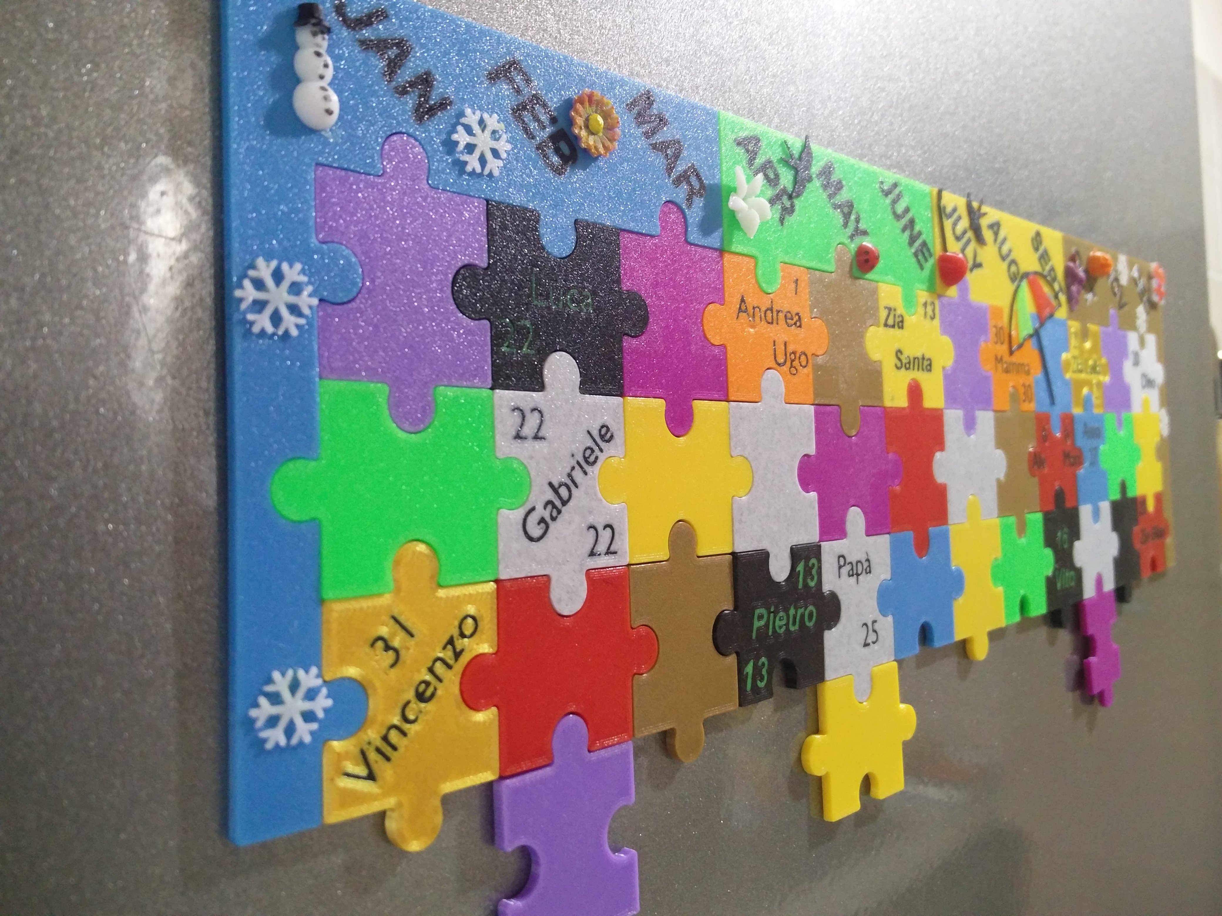 Birthdays Puzzle Calendar par Berardino | Téléchargez gratuitement un ...