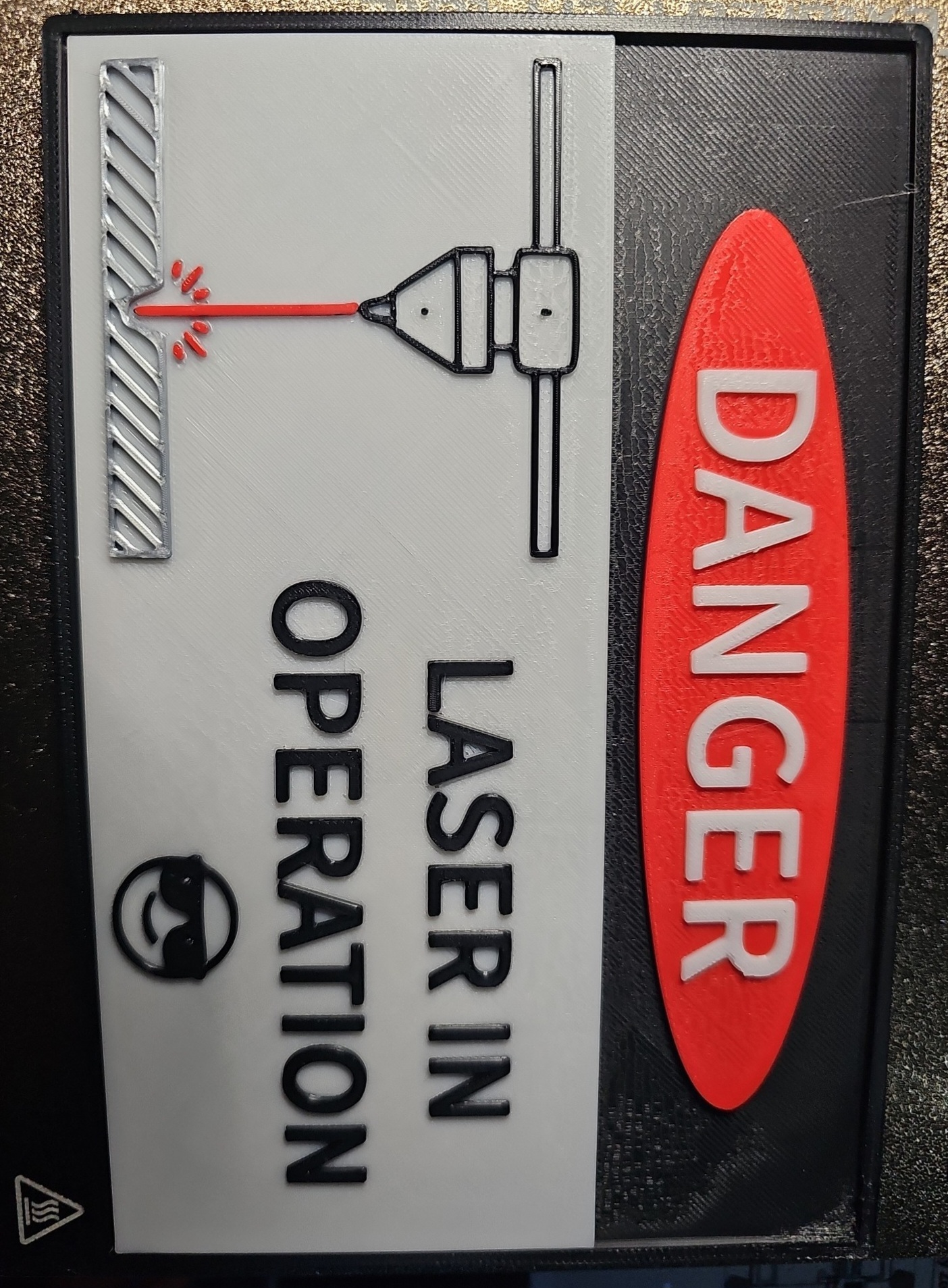 Laser Danger Sign by Heath | Download free STL model | Printables.com