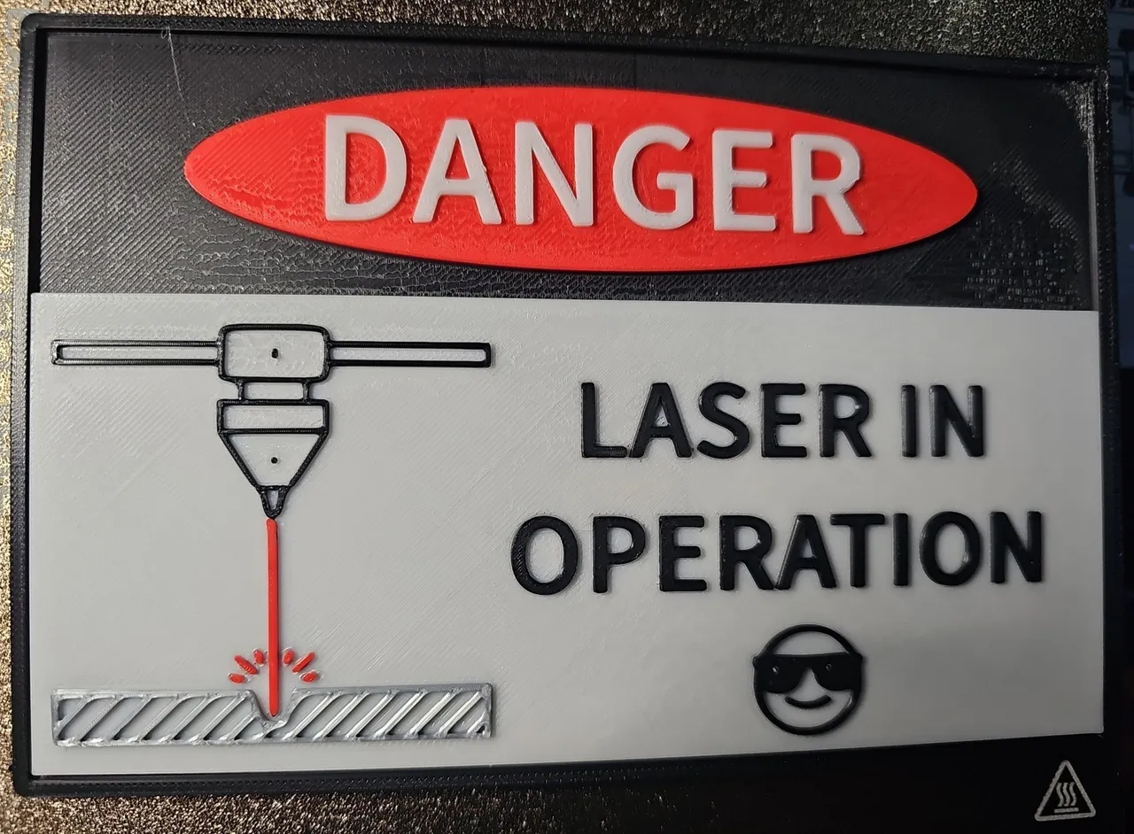 Laser Danger Sign by Heath | Download free STL model | Printables.com