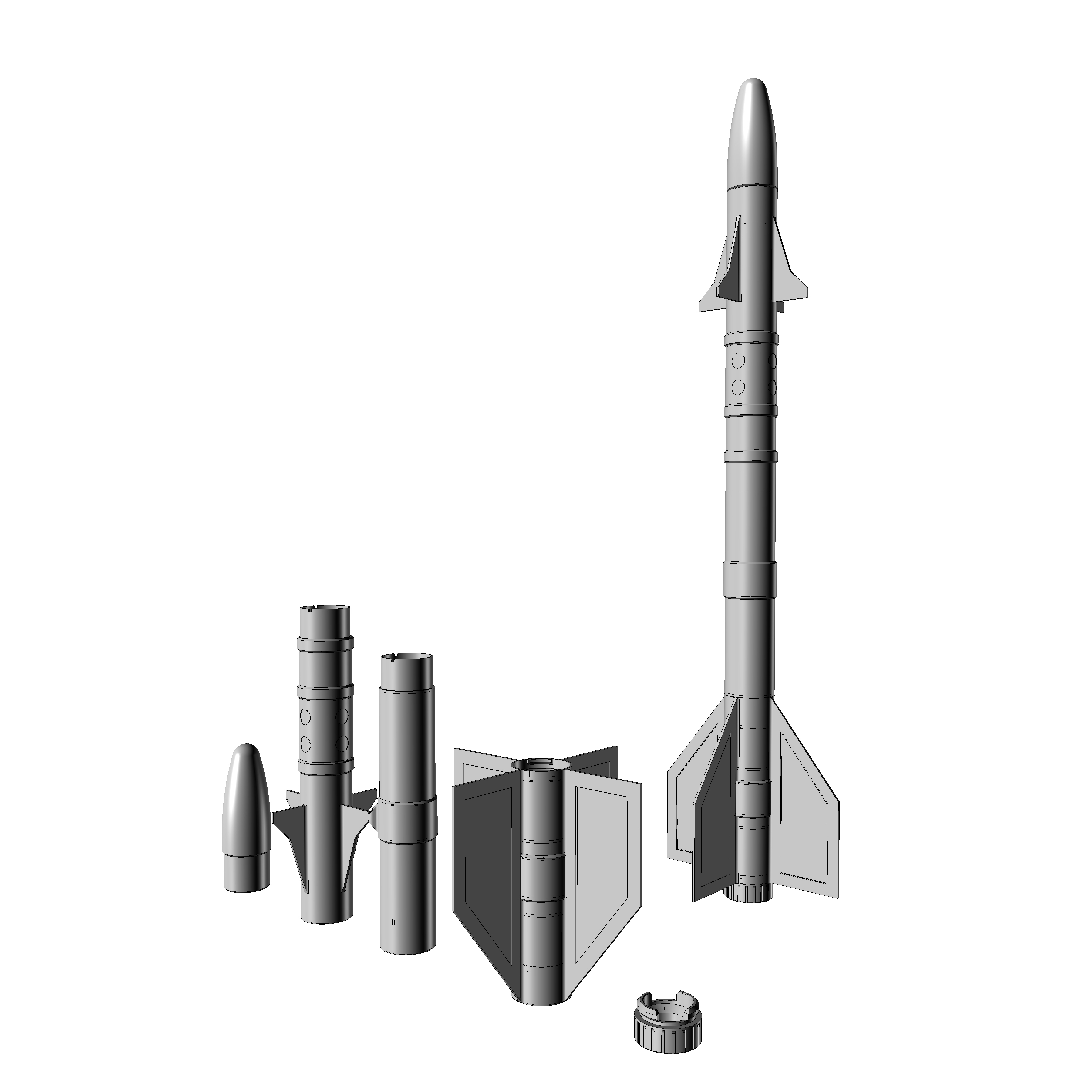 Sidewinder Model Rocket by TperroneDesign | Printables Store