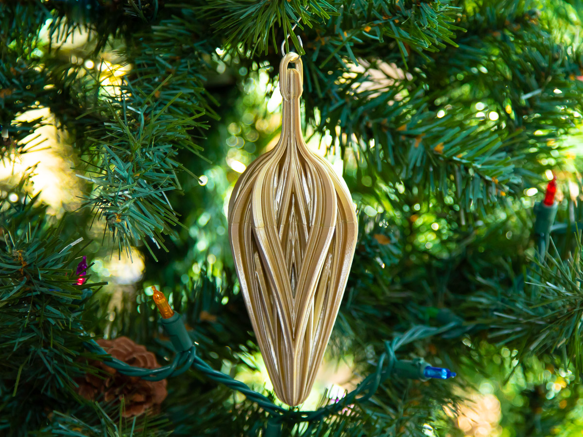 Zigzag Teardrop Christmas Ornament by Dazus K | Download free STL model ...