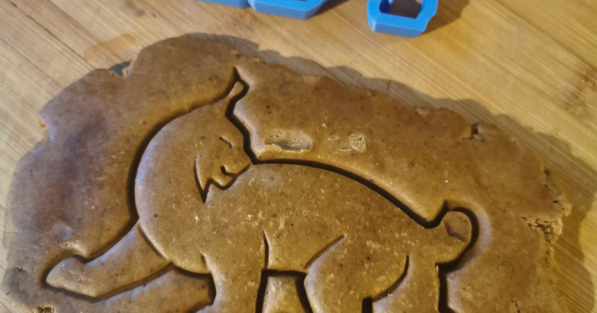 Lynx gingerbread cutter by Karbik | Download free STL model ...