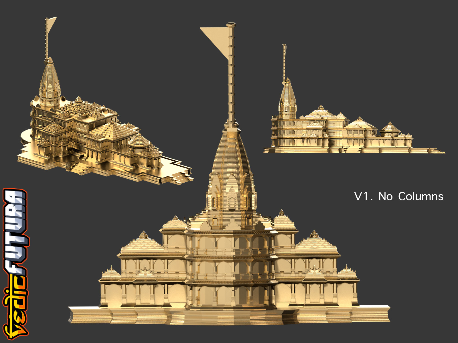 [New Version!] Ayodhya Ram Temple - No Supports Required! Easy Print! by VedicFutura | Download ...