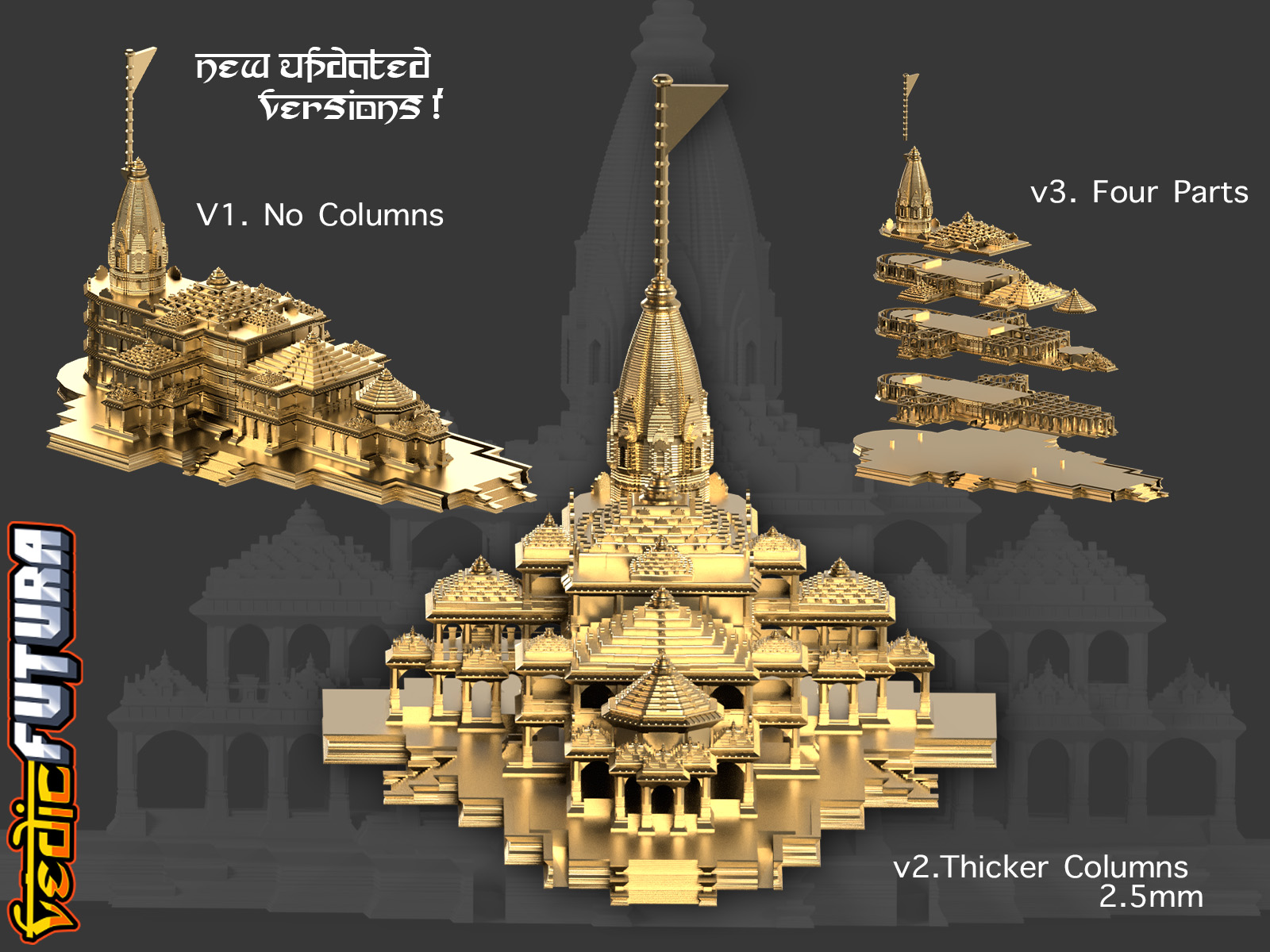 [New Version!] Ayodhya Ram Temple - No Supports Required! Easy Print ...