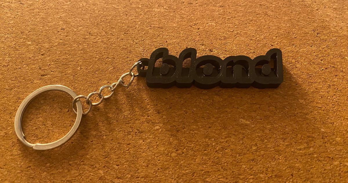 Frank Ocean Blond Keychain by dvw | Download free STL model ...
