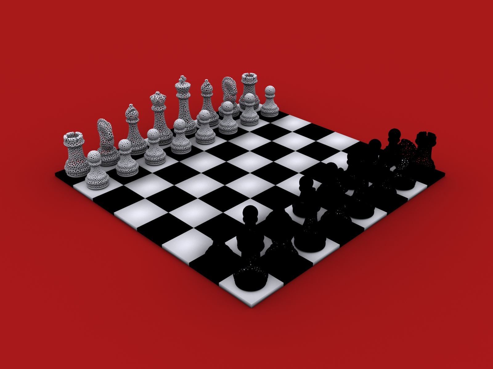 Voronoi Chess da Anim8 | Scarica il modello STL gratuito | Printables.com