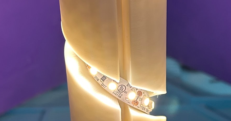 LED Strip Mount for Lithophane Moon Lamp / Death Star Lithophane Lamp ...