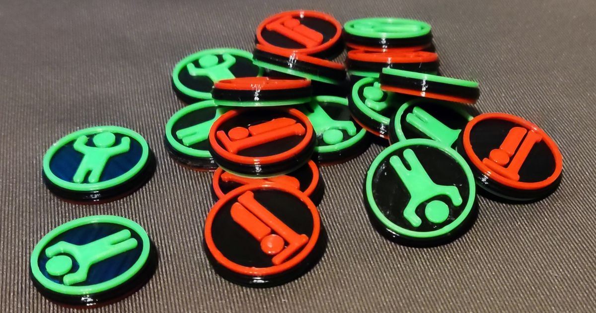 Fichas estado preparado o agotado / Tokens ready or exhaus by zapanx ...