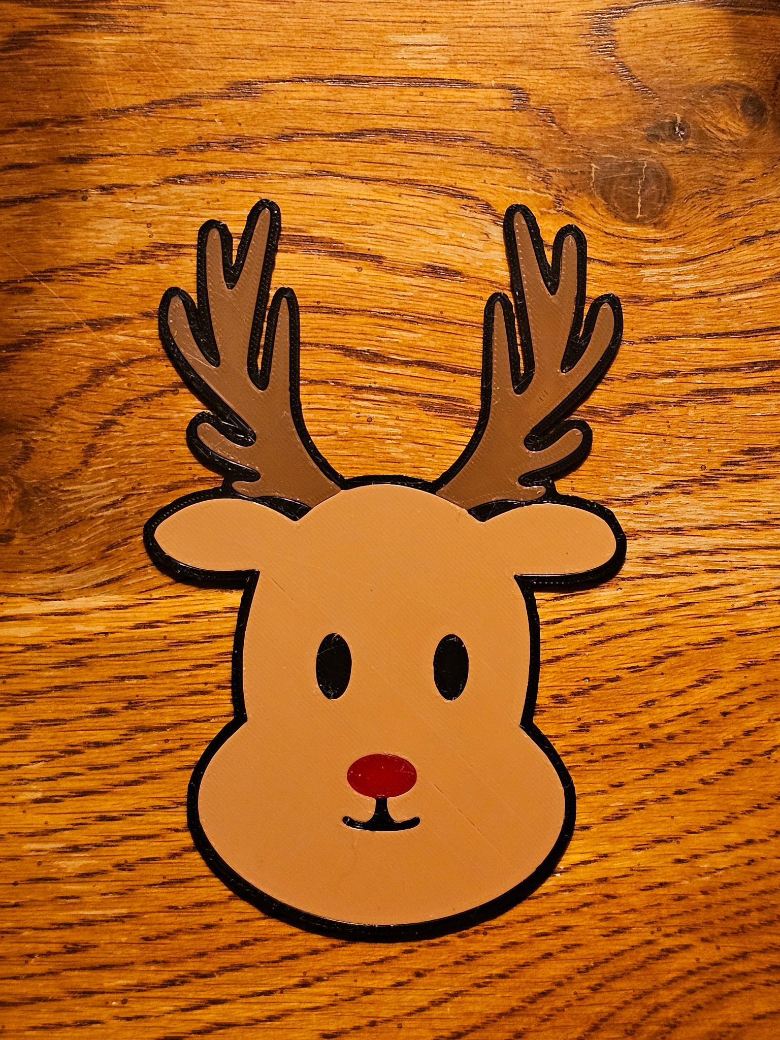 Reindeer / Rudolf Face, Multi Material by DeviousDiabetic | Download ...