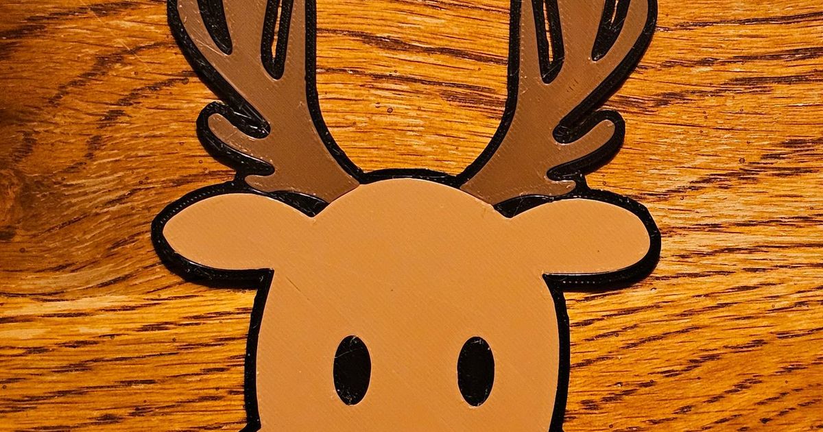 Reindeer / Rudolf Face, Multi Material by DeviousDiabetic | Download ...