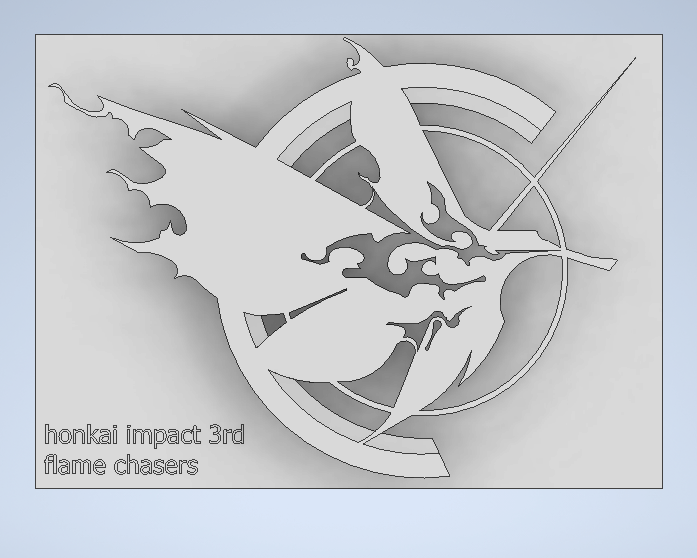 honkai impact 3rd flame chasers logo by sky rider | Download free STL ...
