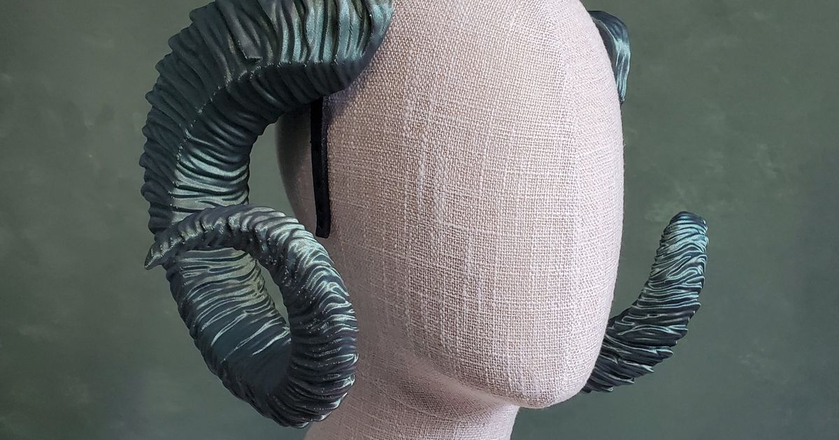 Cadence | Large Curled Ram Horns by Shadowfall Workshop | Printables Store