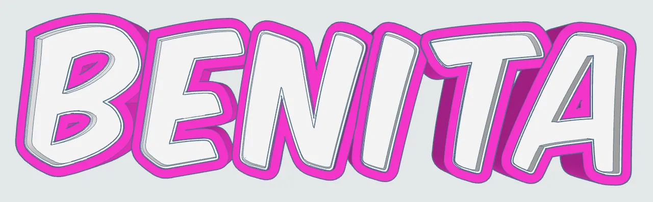 BENITA LED- Namenslampe (Name lamp) by T-D3SIGN | Download free STL ...