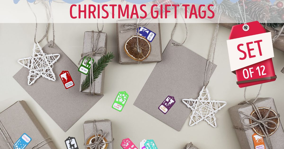 Christmas Gift Tags (set of 12) by maxymczech | Download free STL model ...