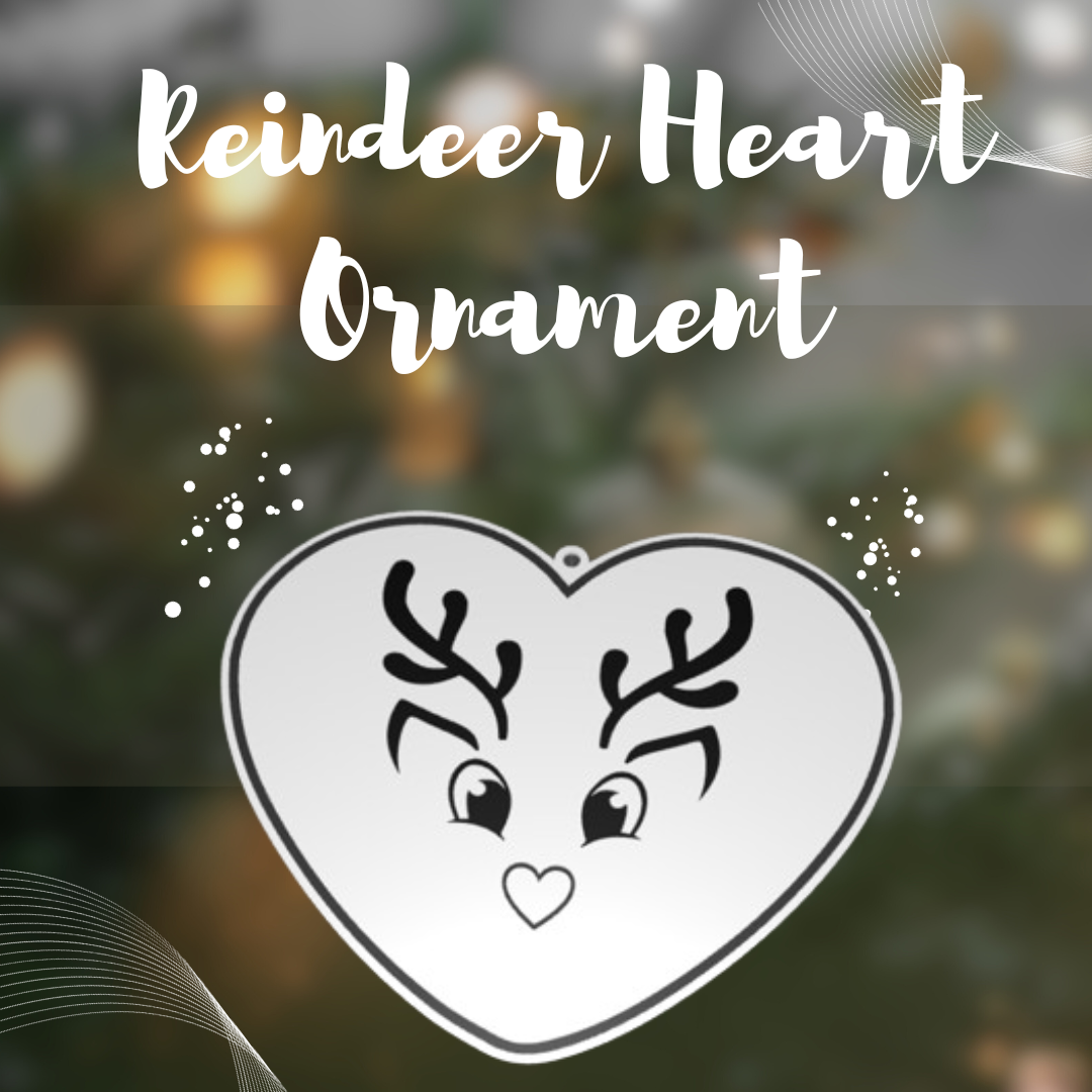 Reindeer Heart Ornament: Festive 3D Print for Your Christmas Tree by ...
