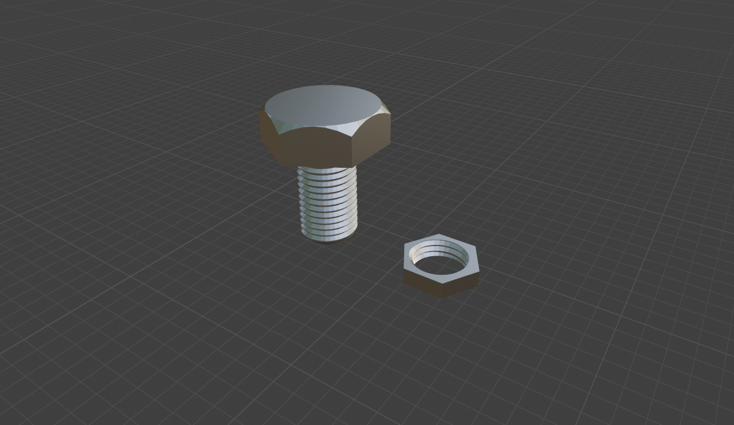 Nut and bolt by Fin Hawken | Download free STL model | Printables.com