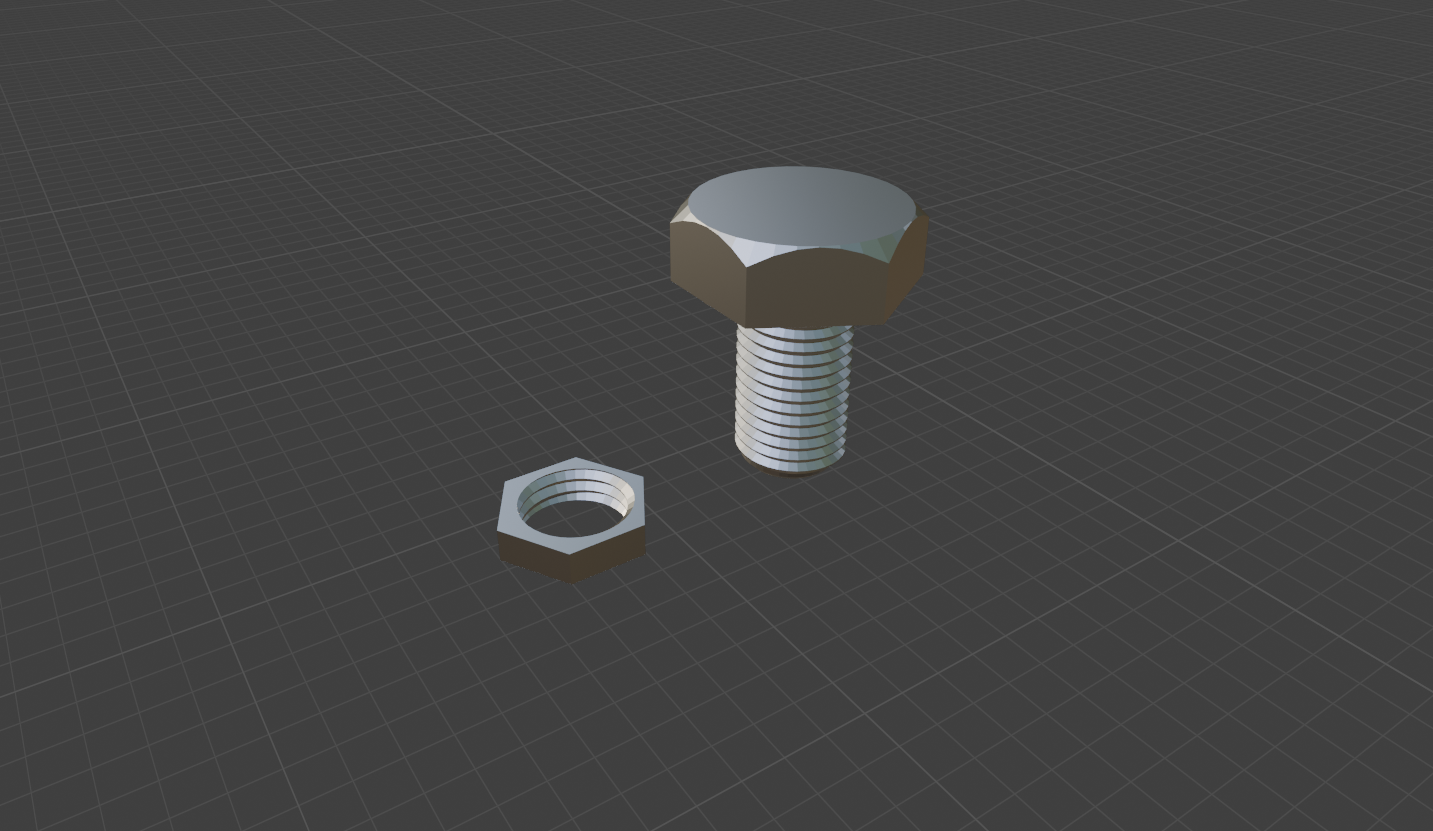 Nut and bolt by Fin Hawken | Download free STL model | Printables.com