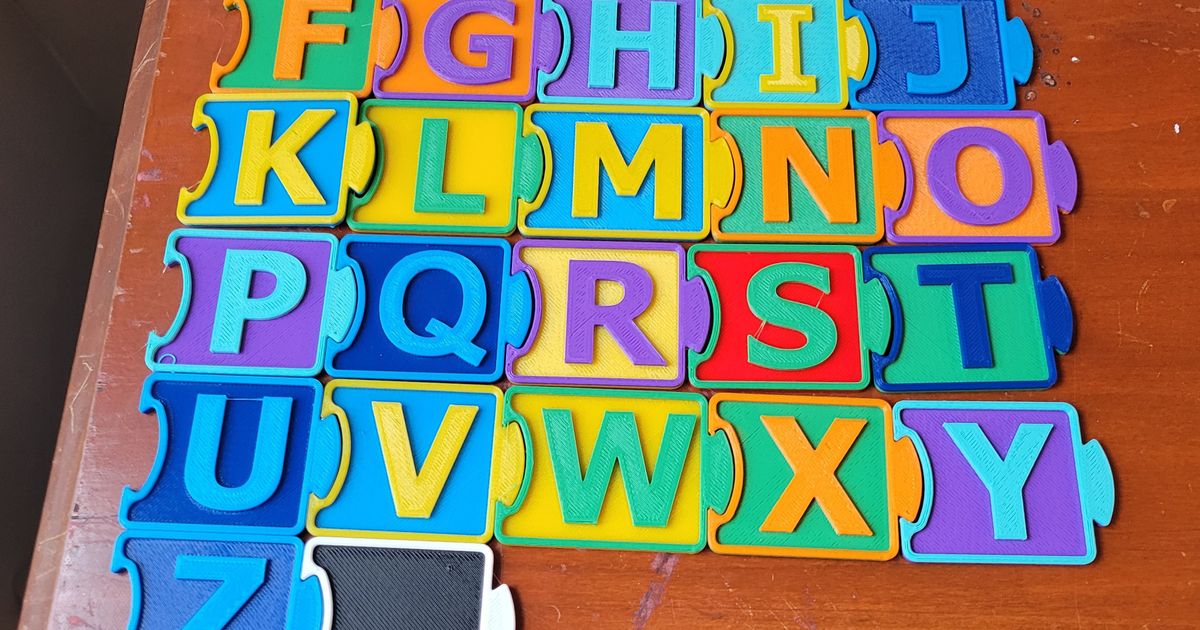 Letters - in puzzle form by Crafter64 | Download free STL model ...