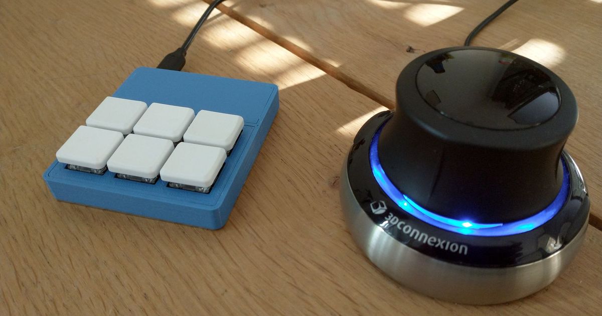 Slim 6 Key Macro Keypad by JGW | Download free STL model | Printables.com