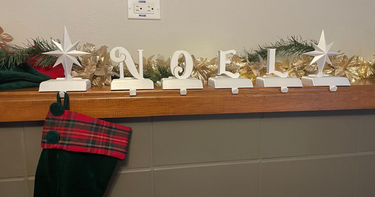 NOEL Christmas stocking hangers by ElGalloGringo | Download free STL ...