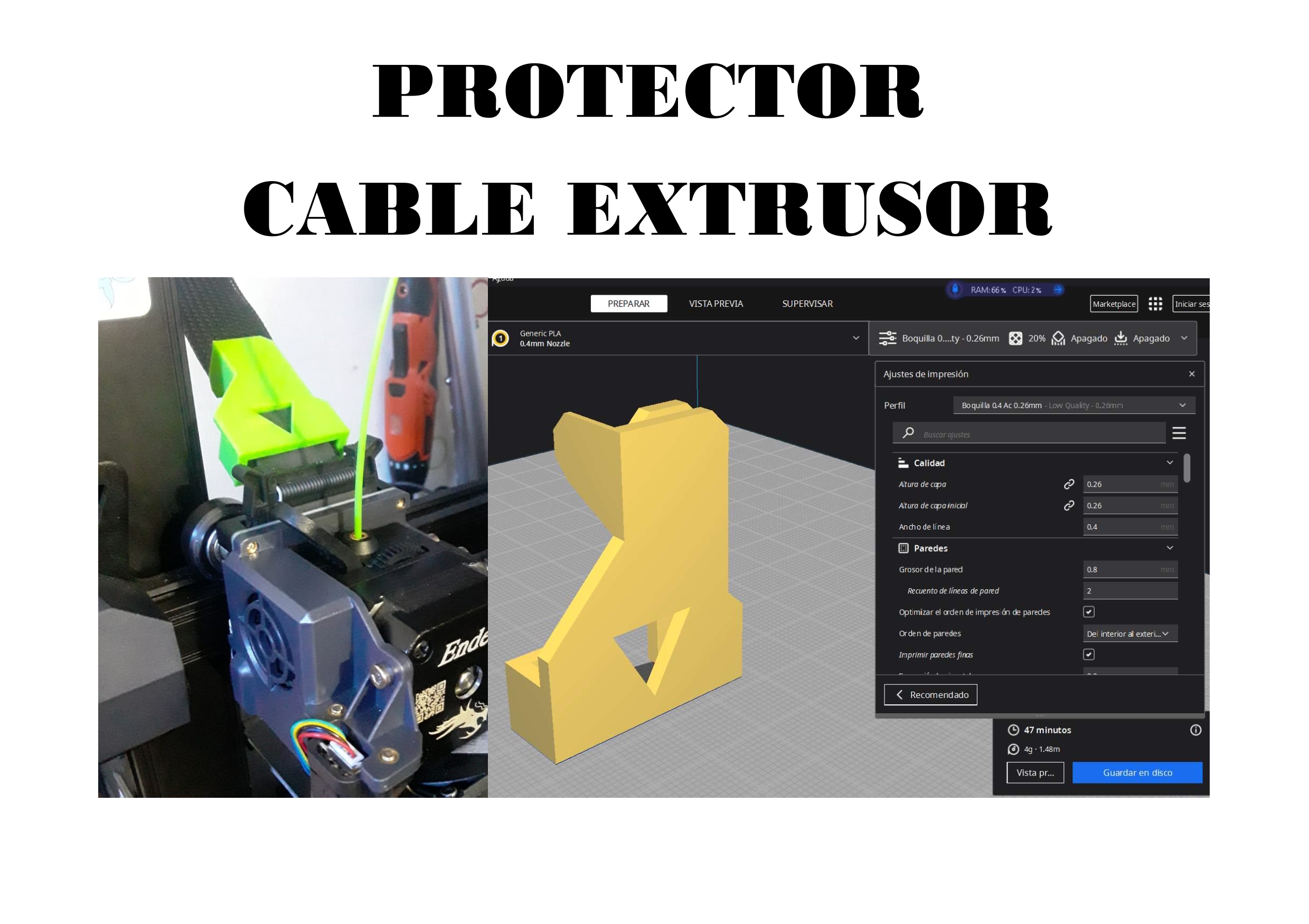 PROTECTOR CABLE EXTRUSOR by Alejoinventor | Download free STL model ...