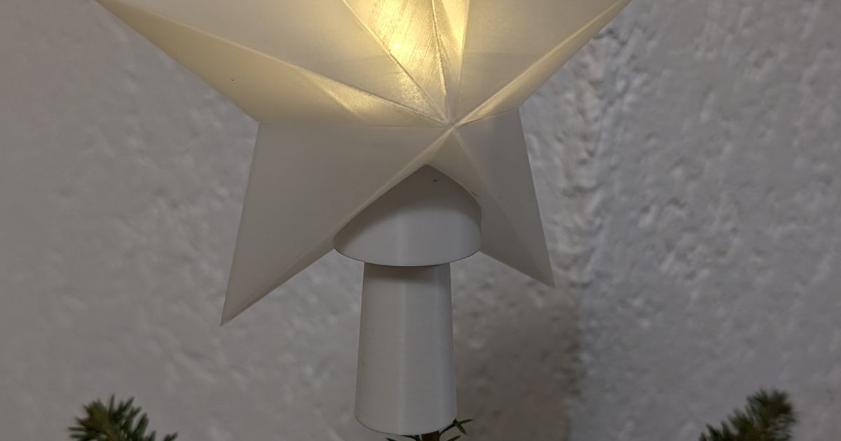 Christmas Tree Topper with LED tea light by WF3D | Download free STL ...