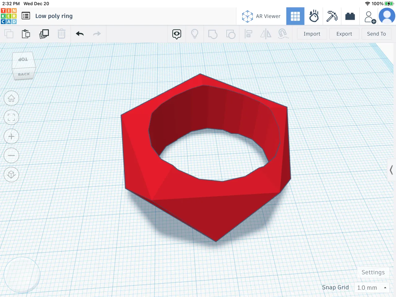 Low poly ring by casen | Download free STL model | Printables.com