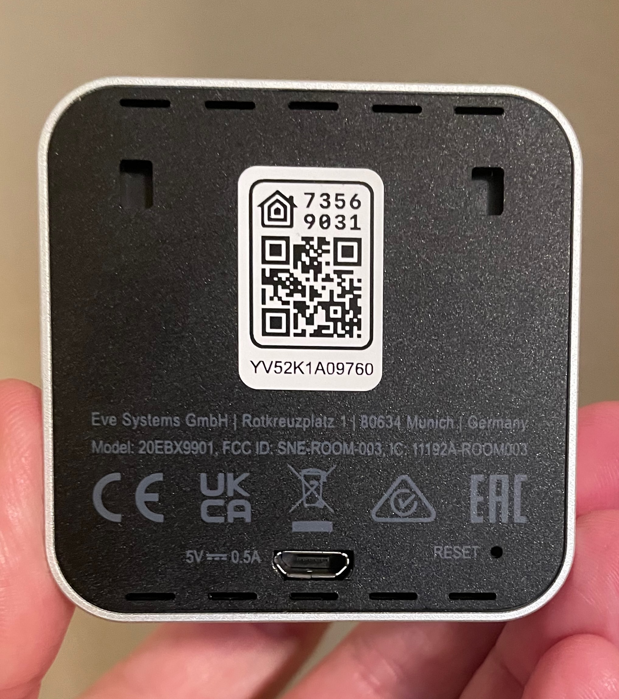 Wall Hanger for Eve Room Temp, Humidity and Air Quality monitor by ...