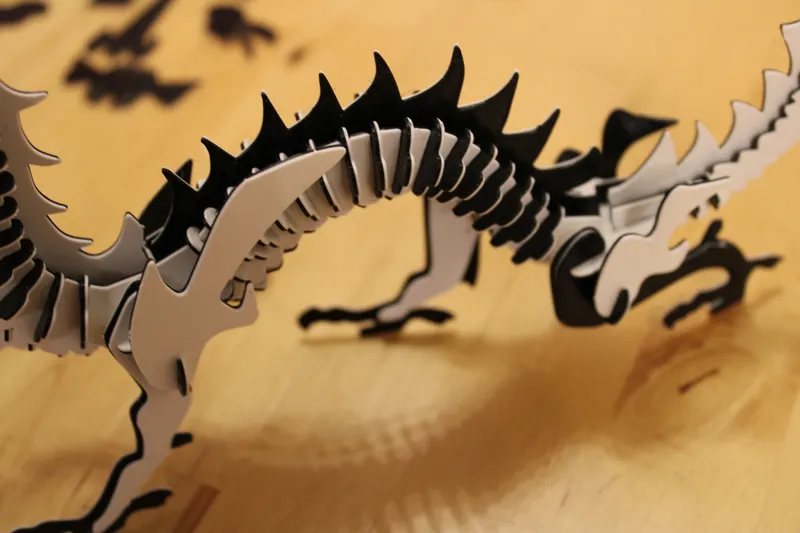 Wood Dragon 3D-Puzzle Gift Kit Card by moWerk | Download free STL model ...
