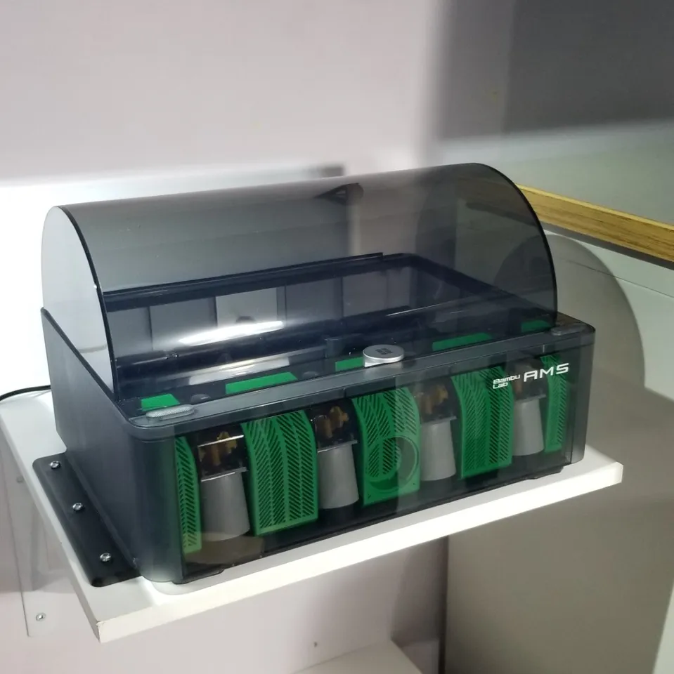 Bambu Lab AMS (latest) shelf mount brackets by Gounn | Download free ...