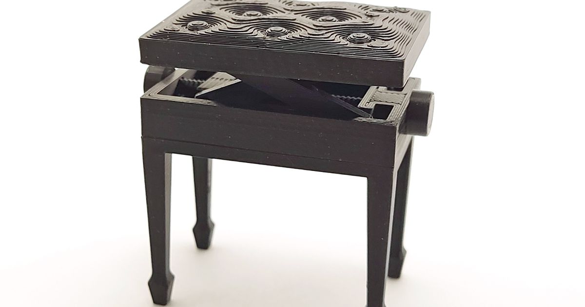 Adjustable Piano Bench by maskedman | Download free STL model ...