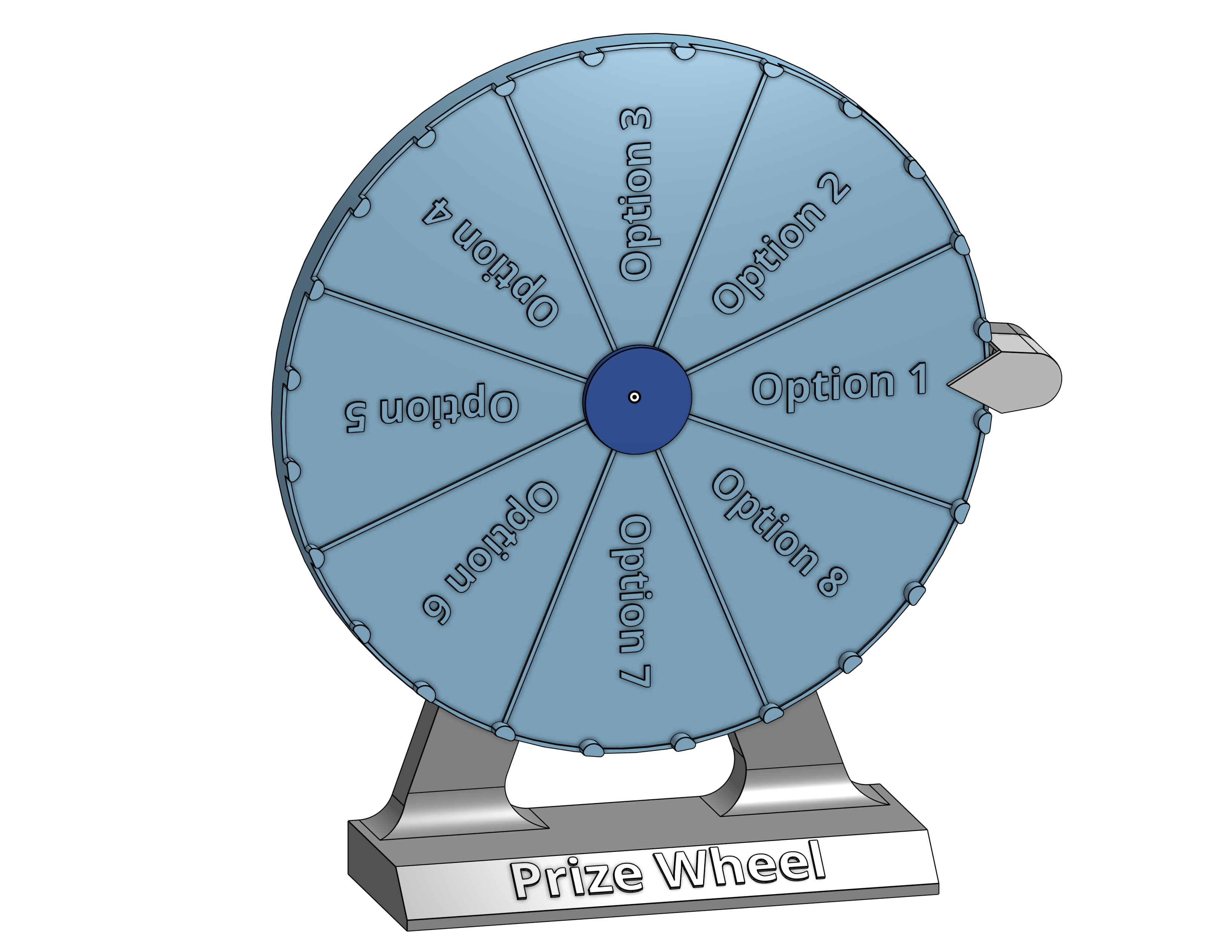 Spinning Prize Wheel by Atech | Download free STL model | Printables.com