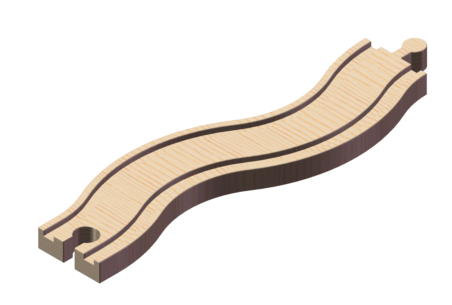 Brio Compatible Curvy Wooden Train Track by Mr. Nobody | Download free ...