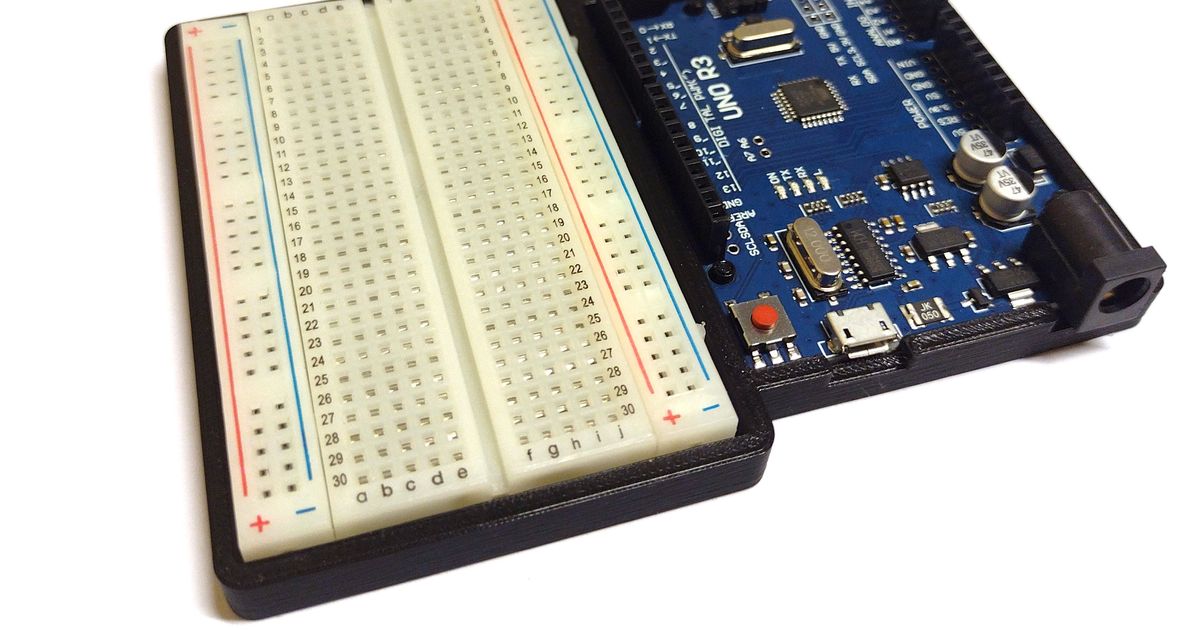 Arduino Uno Breadboard Caseholder Por ZŠ Svatoplukova 7 Šternberk Descargar Modelo Stl