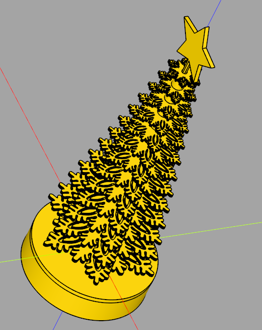 Christmas tree - stackable, 'wave' design pattern by NelisW | Download ...