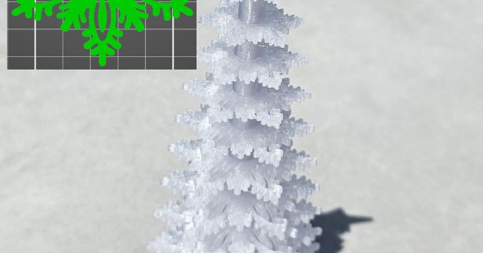 Christmas tree - stackable, 'wave' design pattern by NelisW | Download ...