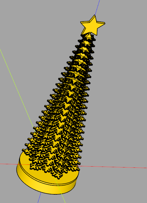 Christmas tree - stackable, 'wave' design pattern by NelisW | Download ...