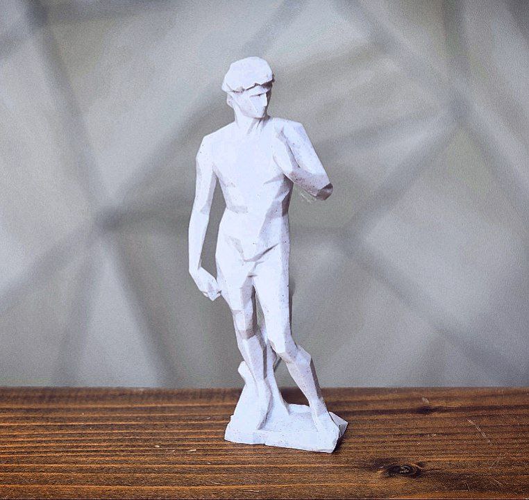 Low Poly David of Michelangelo by vhart | Download free STL model ...