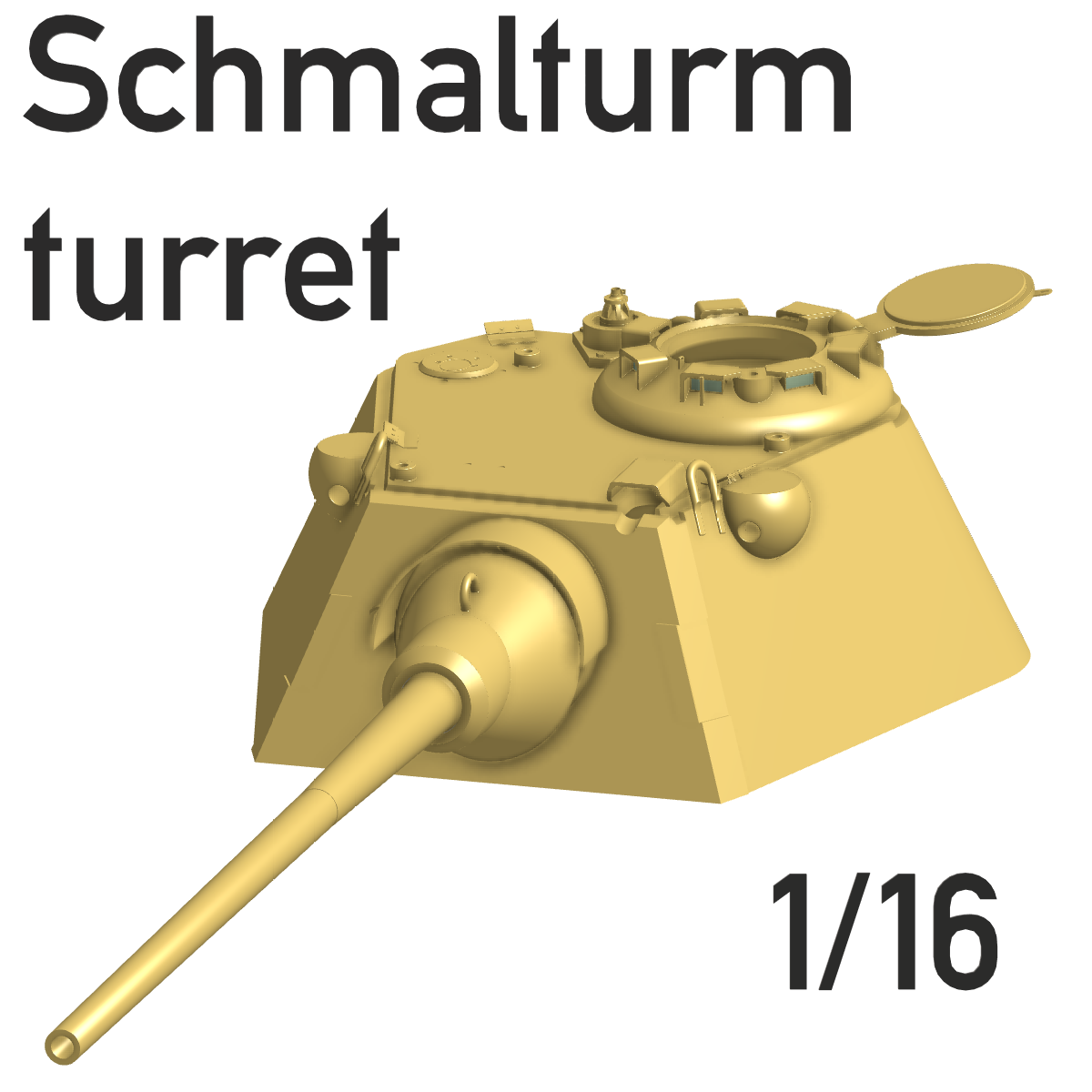 Schmalturm turret RC 1/16 by edumardo | Printables Store
