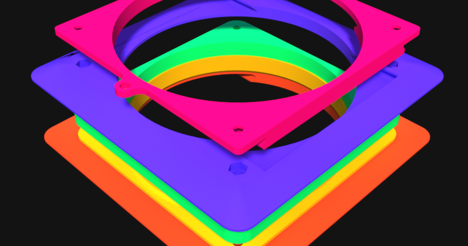 Parametric Fan Mount by swablab e.V. | Download free STL model ...