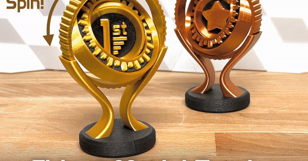 Fidget Medal Trophy (customize and spin!) von GlennovitS 3D ...